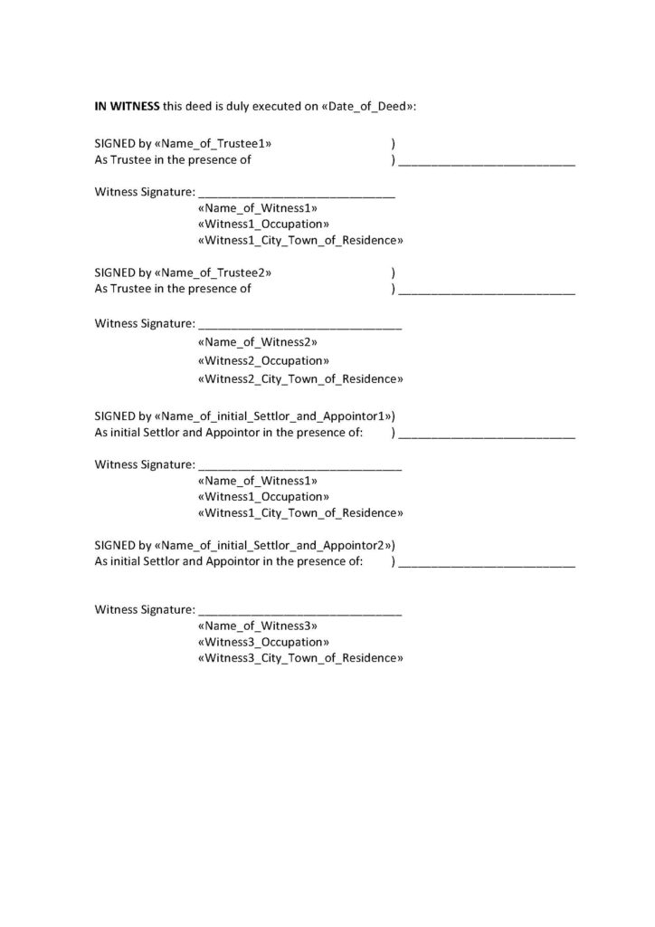 Living Trust Deed of Variation MS Word – Moas Ark Natural Health
